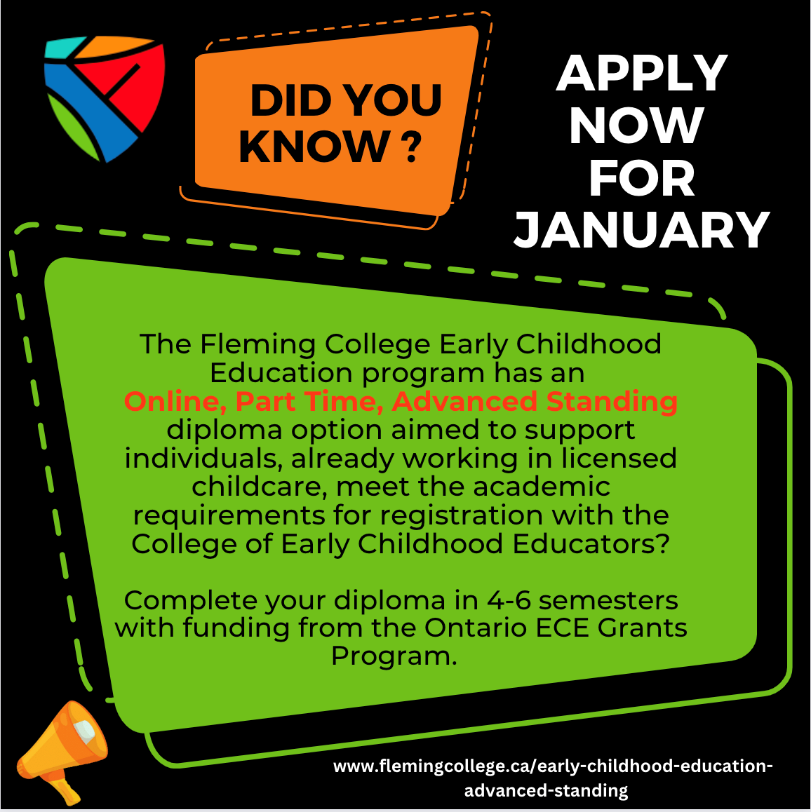 ECE Advanced Standing diploma option – January start – Early Learning ...