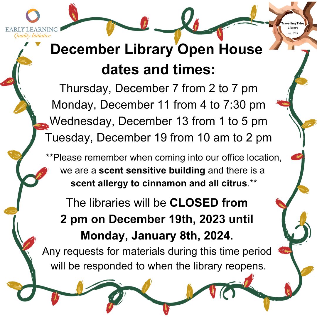 December 2023 Library Information – Early Learning Quality Initiative